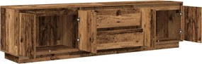 TV skříňka s LED osvětlením starého dřeva 193,5x41x50 cm 3328442