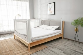 Zábrana na postel Monkey Mum® Premium - 80cm - světle šedá