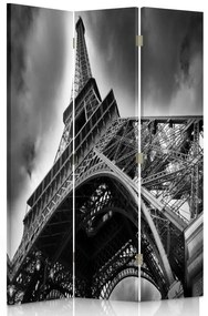 Ozdobný paraván Pařížská Eiffelova věž - 110x170 cm, třídílný, klasický paraván