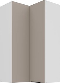 ARIA lb | horní kuchyňská skříňka 60x60 GN-108 2F (90°) rohová s policemi | EXTRA VYSOKÁ | 60x60 cm | bílá/béžová