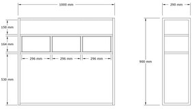 Odkládací stolek Guarda Travertine and Gold
