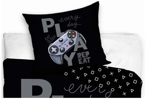 TipTrade s.r.o. Dětské povlečení Gamer Play Repeat 140x200 + 70x90