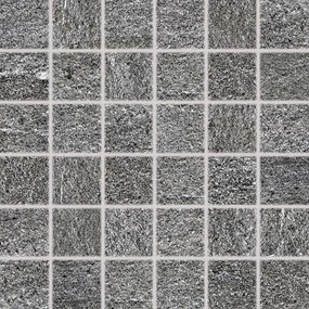 Rako Dlažba RAKO Quarzit DDM06738 mozaika (5x5) tmavě šedá 30x30 - 153521
