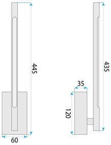 Toolight Toolight, LED nástěnné svítidlo 4W, 4000K, 500lm, APP1799-W, zlatá lesklá, OSW-08981