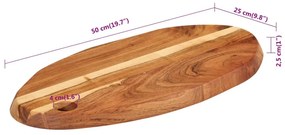 Prkénko na krájení 50 x 25 x 2,5 cm masivní akáciové dřevo - Default Title