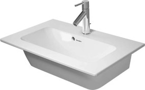 Duravit ME by Starck - Umyvadlo 63x40 cm, s přepadem, otvor pro baterii, DuraShield, matná bílá 234263AC00