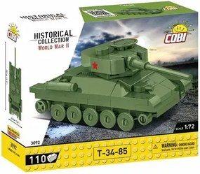 COBI 3092 II WW Tank T-34/85 / 110 kostek / 1:72 / od 6 let