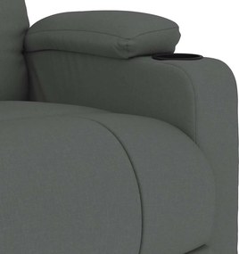 Masážní křeslo tmavě šedé textil 339093