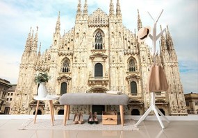 Fototapeta katedrála v Miláně - 150x100 cm