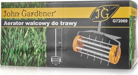 Ruční provzdušňovač trávníku o šířce 420 mm, John Gardener, Geko G72069