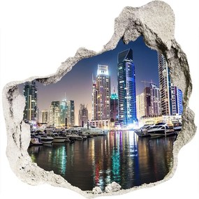 Wallmuralia Fototapeta díra na zeď 3D Dubaj noc 75x75 cm
