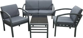 Doppler BELLARIA LOUNGE zahradní sedací souprava 2+1+1 černá/šedá