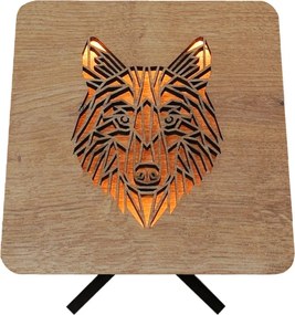 Li-Go "Hlava vlka" lampa 19x19 cm provedení povrchu: dub světlý