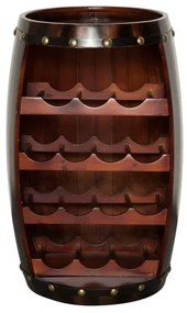 Dřevěná vinotéka ze španělského sudu 65 cm pro 14 lahví - třešňová