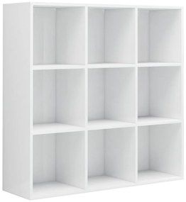 vidaXL Knihovna bílá s vysokým leskem 98x29x97,5 cm kompozitní dřevo