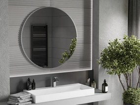 Mexen Loft, kulaté koupelnové zrcadlo 100 cm, barva rámu broušená ocel, 9850-100-100-000-10