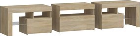 TV skříňka s LED osvětlením dub sonoma 200x36,5x40 cm 3152812