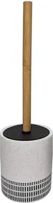 SPIRELLA WC štětka YUMA bílo-černá / Polyresin, bambus / 110 x 36 cm