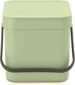 Brabantia Sort  Go Odpadkový koš 6L nefritově zelená / s rukojetí / pl