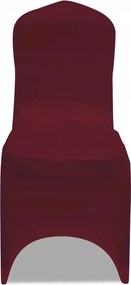 vidaXL Elastické potahy na židle, 100 ks, vínové, 130339 x 2