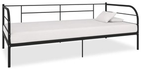 Rám denní postele černý kov 90 x 200 cm 284673
