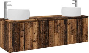 Sada koupelnových skříněk 3 ks Staré dřevo 49,5 x 44,5 x 66 cm 3405715