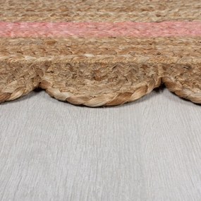 Flair Rugs koberce Kusový koberec Grace Jute Natural/Pink ROZMĚR: 120x170