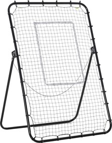 HOMCOM Football Rebounder Skládací fotbalová branka Rebound Wall 123x73x1785 cm 4 nastavitelné stupně černá pro trénink a zábavu | Aosom.de