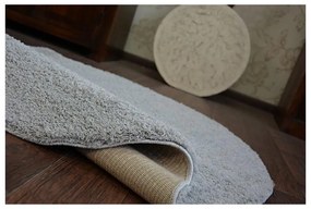 Luxusní kusový koberec Shaggy Azra šedý kruh 100cm