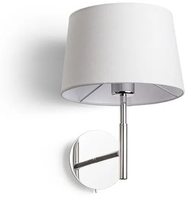 RENDL R11985 BROADWAY nástěnná lampa, dekorativní bílá chrom