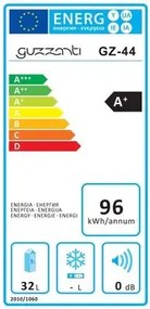 Guzzanti GZ 44 černá / Termochladnička / 40 l / 5-10°C / 2x polička +