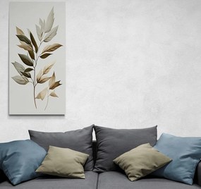 Obraz luxusní listy s nádechem minimalismu Varianta: 50x100