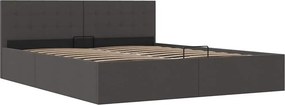 Zvedací rám postele úložný prostor tmavě šedý textil 180x200cm 285575