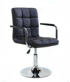 LuxuryForm Židle VERONA na stříbrném talíři - černá