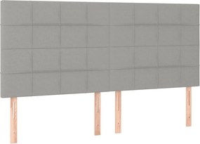 Box spring postel s matrací světle šedá 160 x 200 cm textil 3136605