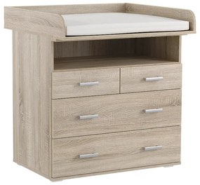 Komoda s přebalovacím pultem, dub sonoma, REA MICKEY NEW