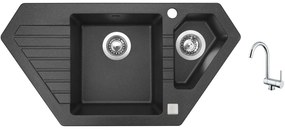 Set Sinks BRAVO 850.1 Granblack + baterie Sinks MIX WINDOW W chrom