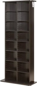 Úložná skříňka na média, 8patrový organizér na DVD VEVOR – 559 × 222 × 1295 mm