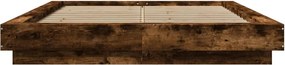 Rám postele s LED osvětlením kouřový dub 120 x 190 cm kompozit 3281144