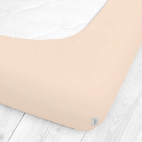 Jersey prostěradlo - new collection krémově růžové na výšku matrace do 30 cm Velikost: 160 x 200
