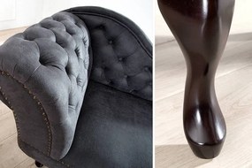 Leňoška Chesterfield šedá Antik
