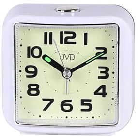 JVD Ručkový analogový netikající tichý budík JVD SRP8204.3 s luminiscenčním displejem