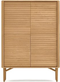 Skříňka v dekoru dubu v přírodní barvě 104,5x144x40 cm Lenon – Kave Home