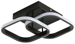 Toolight Toolight, LED stropní svítidlo 23x23cm, 22W, 3000K, LHJ074-C, černá matná, OSW-50034