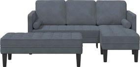 Set pohovek 2 ks Tmavě šedá Polyester 3329265