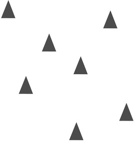 Bílá vliesová tapeta s černými trojúhelníky 138942, Little Bandits, Black & White, Esta