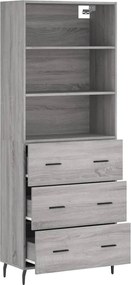 Skříň highboard šedá sonoma 69,5 x 34 x 180 cm kompozitní dřevo 3189403