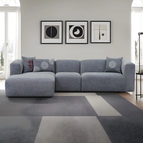 Hanah Home Rohová pohovka LINDEN levá šedá