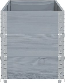 Zahradní truhlík šedý 150 x 50 cm masivní borové dřevo 3295437