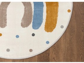 Okrově žlutý/slonovinový dětský koberec ø120 cm Joyful Gold – FD
